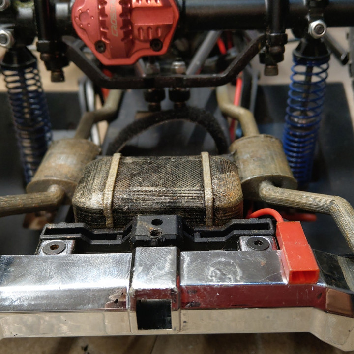 3D Printable Cross Rc SU4C Fuel tank + Twin Exhaust by Johnny Burdon