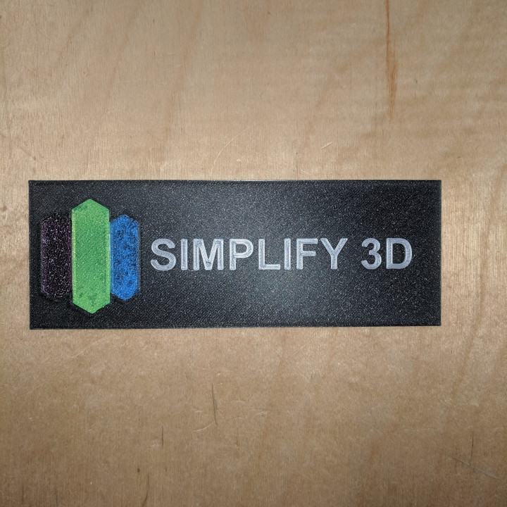 3D Printable Simplify 3D Sign by Brandon Beller