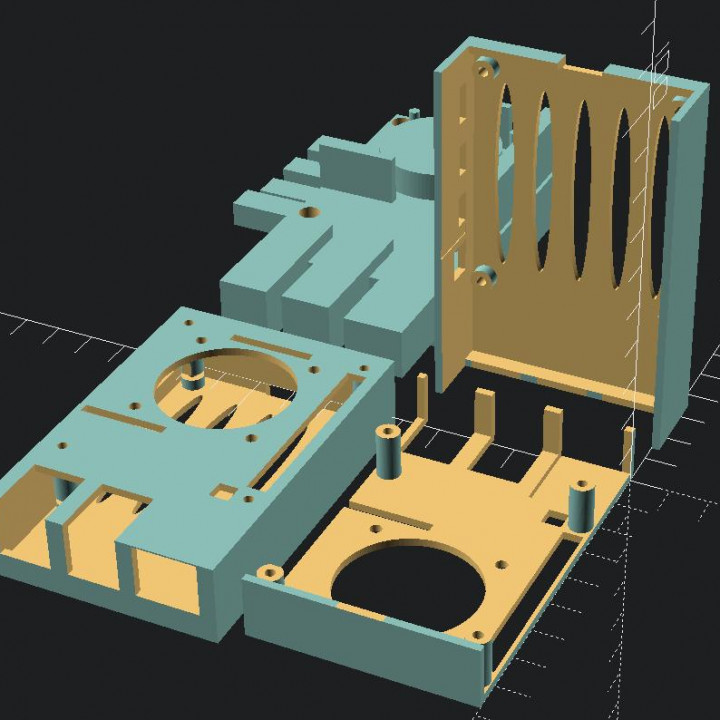3D Printable RavenPi; Raspberry pi 4 case by George Raven