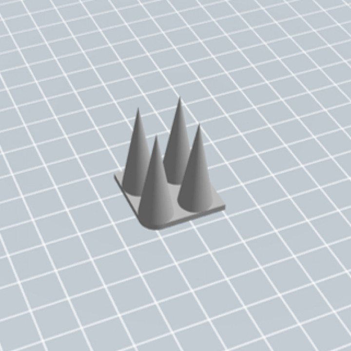 3D Printable BASIC TESTS - Retraction test - 2x2 pikes by TENEZI