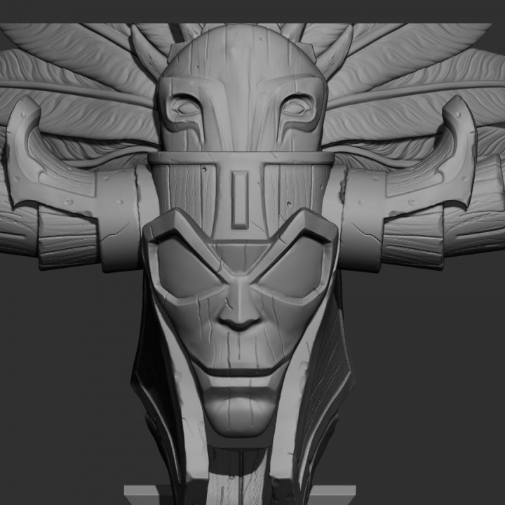 3D Printable Nazeebo Quetzalcoatl Voodoo Mask by Christos Fragoulias