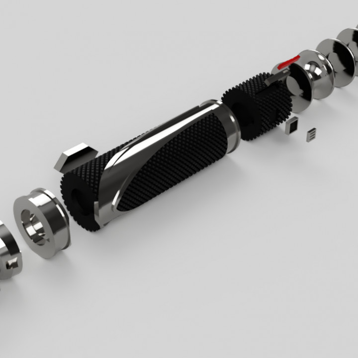 3D Printable Custom Lightsaber by Sy Fontenot