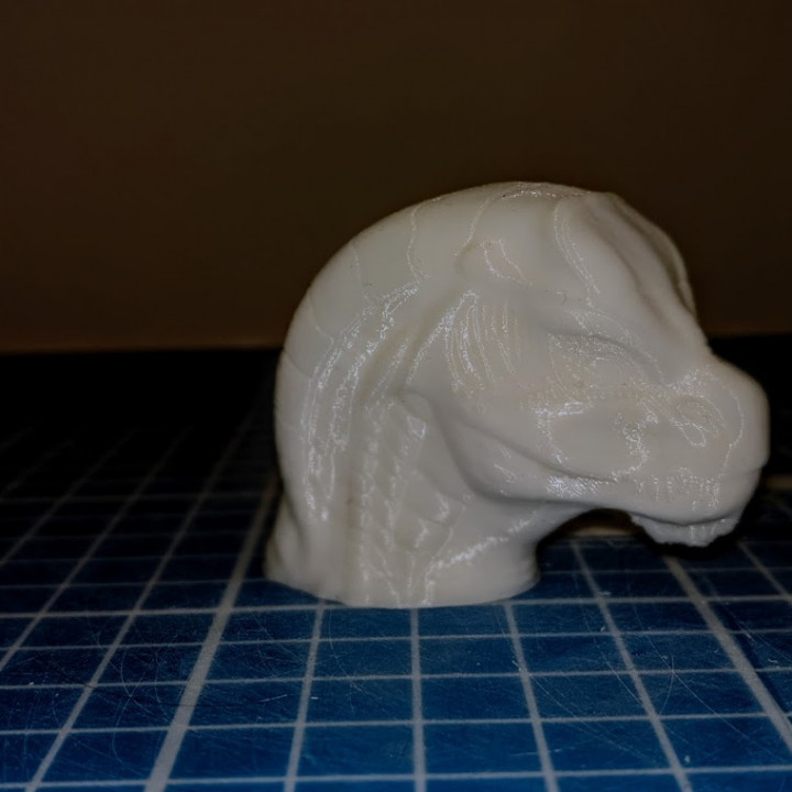 3D Printable Lizard Head by Racush Strago