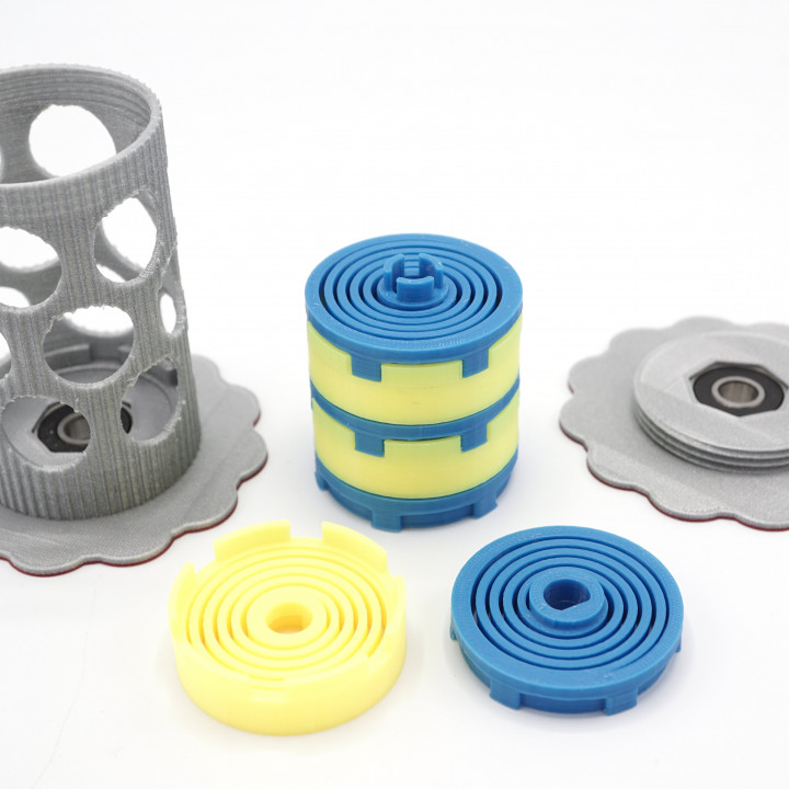 3D Printable Integrated Auto-Rewind Spool Holder by Vincent Groenhuis