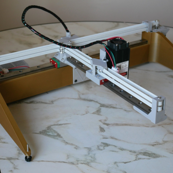 3D Printable Tlaser CoreXY Cantilever Laser Engraver by Filipe Caçador