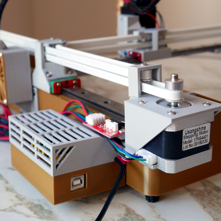 3D Printable Tlaser CoreXY Cantilever Laser Engraver by Filipe Caçador