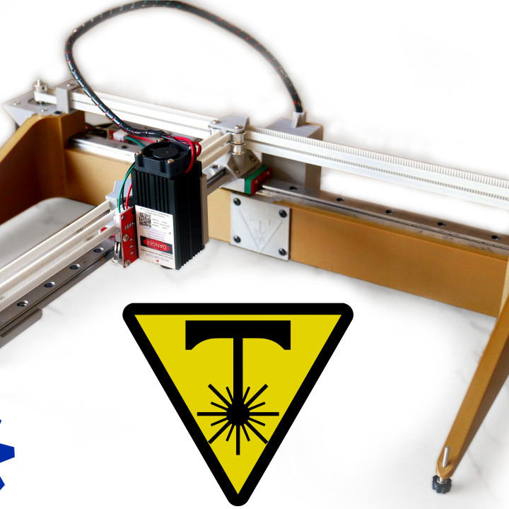 3D Printable Tlaser CoreXY Cantilever Laser Engraver by Filipe Caçador