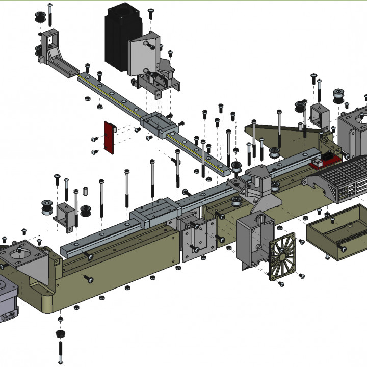 3D Printable Tlaser CoreXY Cantilever Laser Engraver by Filipe Caçador
