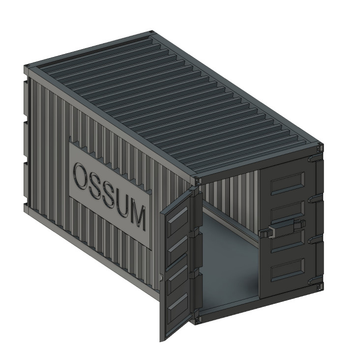 3D Printable 1/32 20ft Shipping Container by Jason Suter
