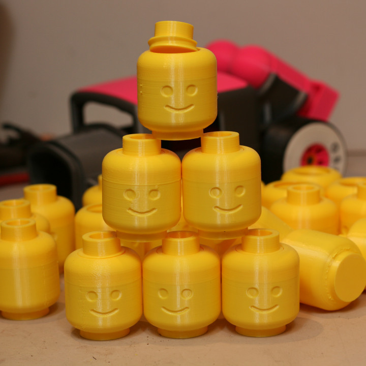 3D Printable Lego Head Container by Jason Suter