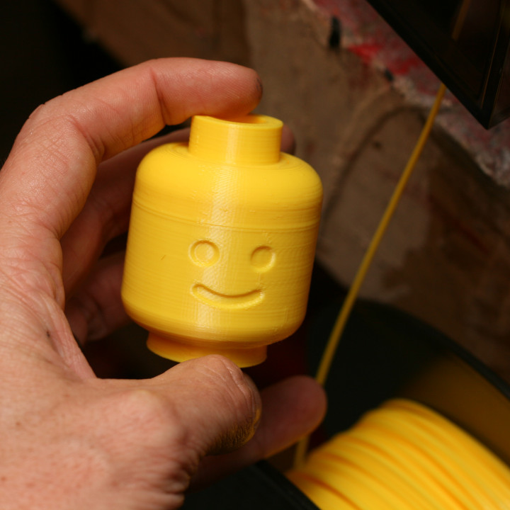 3D Printable Lego Head Container by Jason Suter