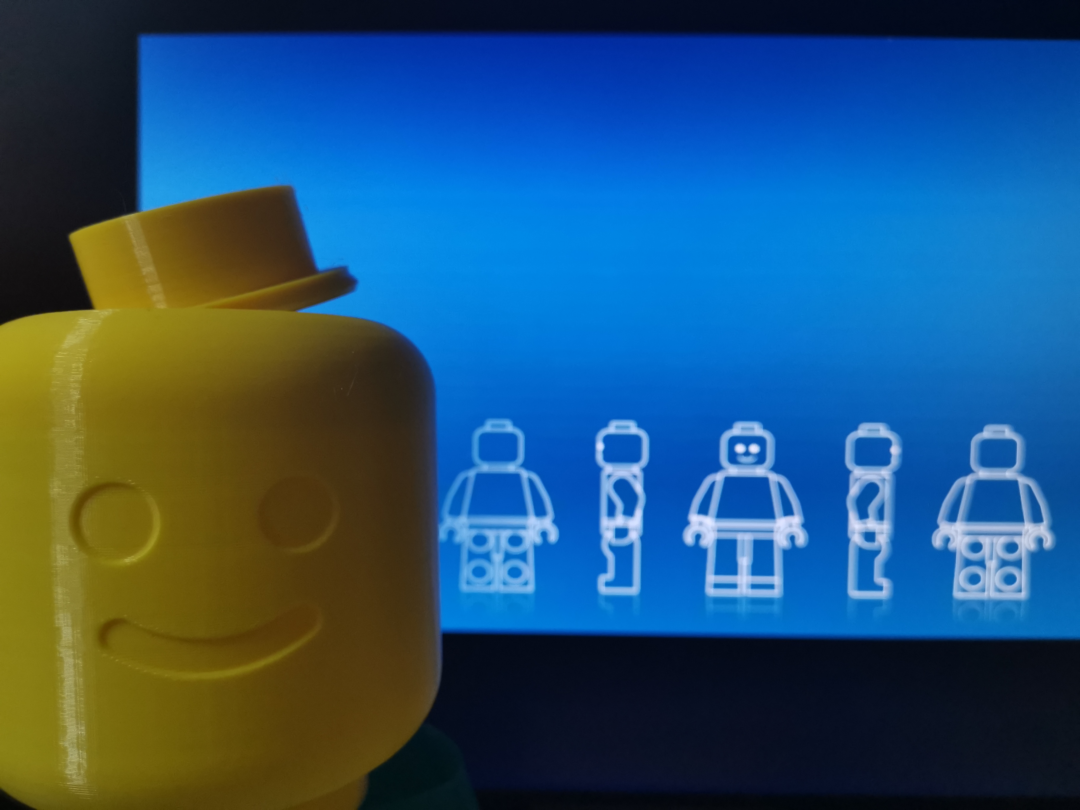 3D Printable Lego Head Container by Jason Suter