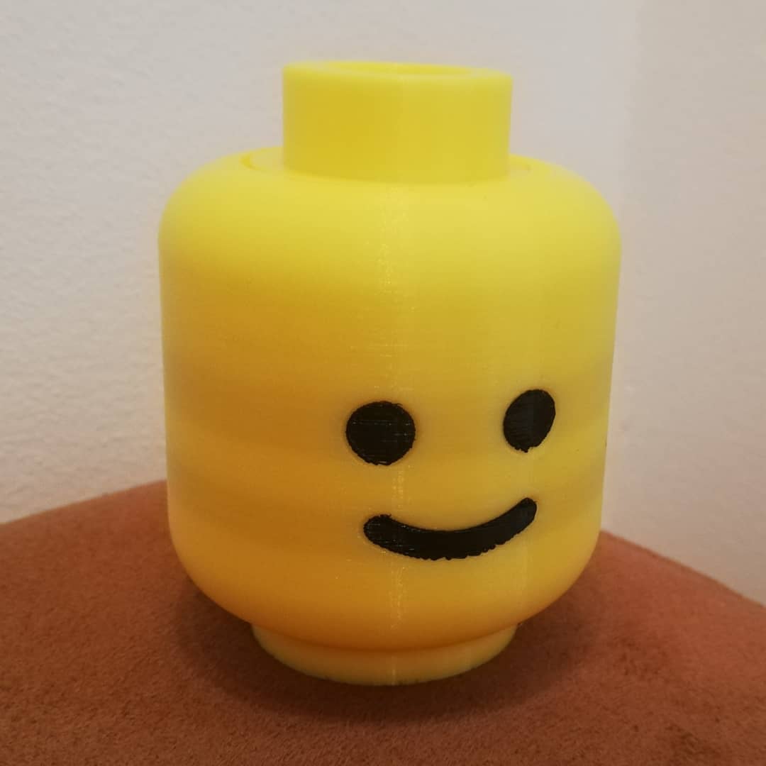 3D Printable Lego Head Container by Jason Suter