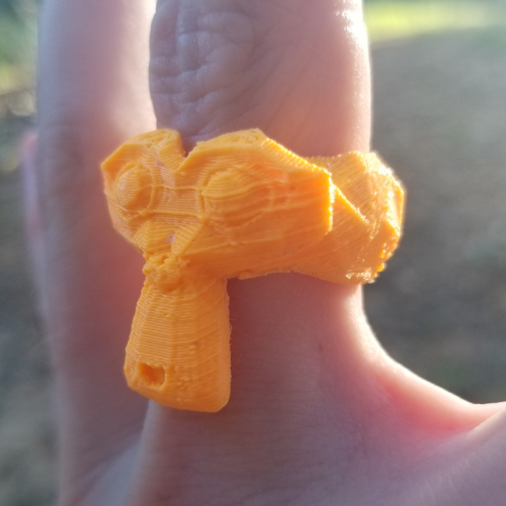 3D Printable Suzanne Ring - (22mm) Remix The Monkey Challenge by Print ...