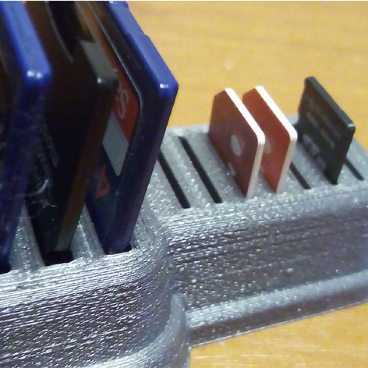 3D Printable USB Flash, Micro SD, SD, Micro SIM, Card Holder. Art Deco. by Dmitrii Prosvetov