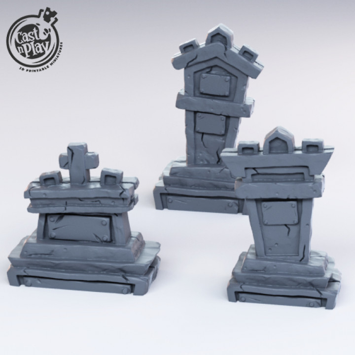 3D Printable Gravestones by Cast n Play