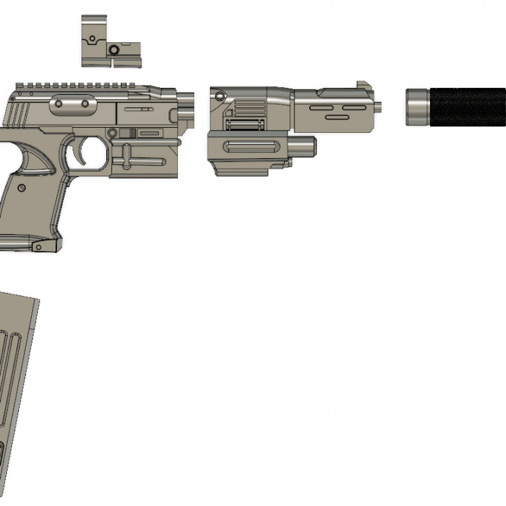 3D Printable Borderlands 3 Vladof Pistol Replica by Julio Flores