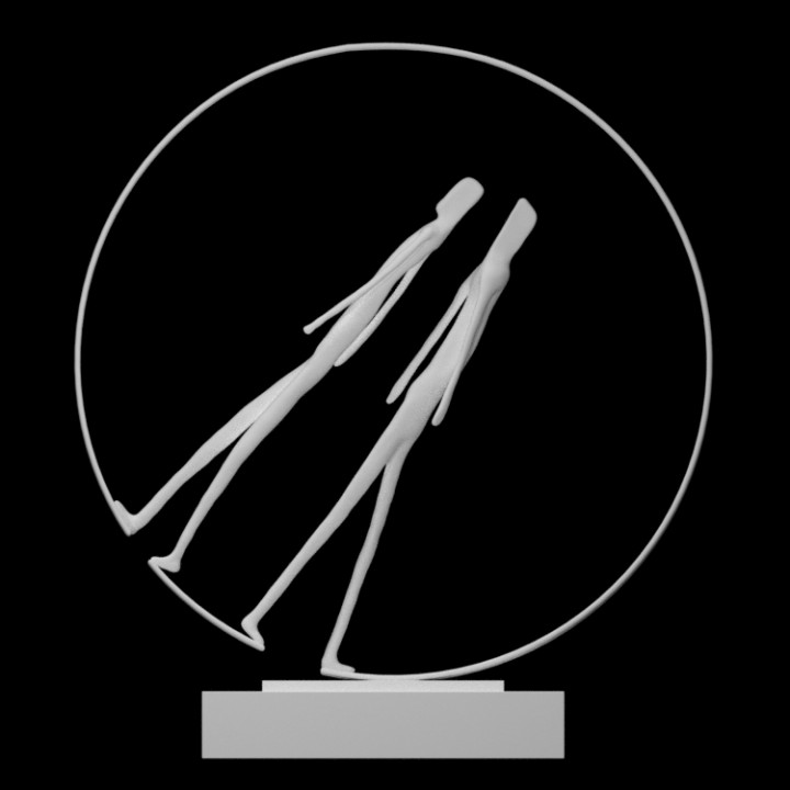 3D Printable Figures in a Circle by Scan The World