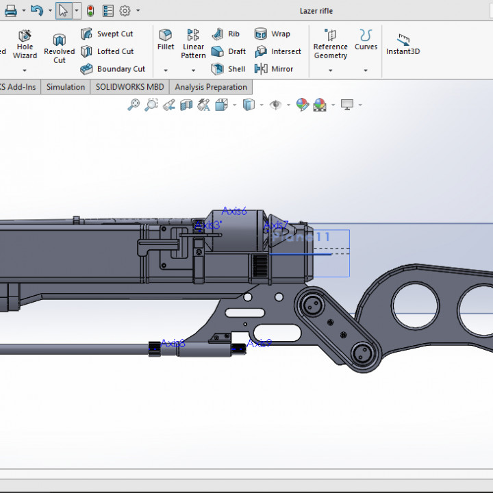 3D Printable Fallout Laser Rifle by Cianan Gordon