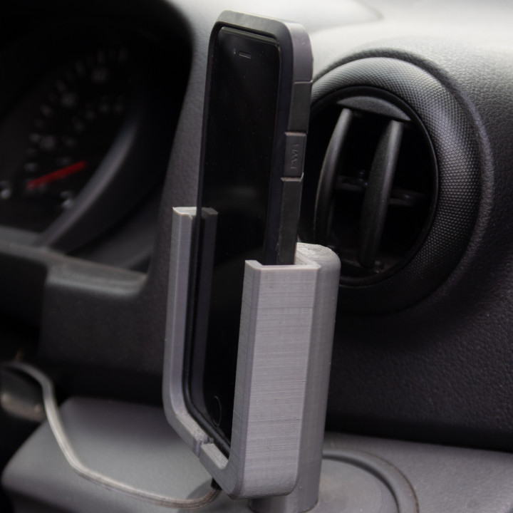3D Printable iPhone Cradle for Nissan NV200 by moXDesign