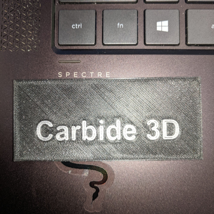 3D Printable Carbide 3D Sign by Brandon Beller