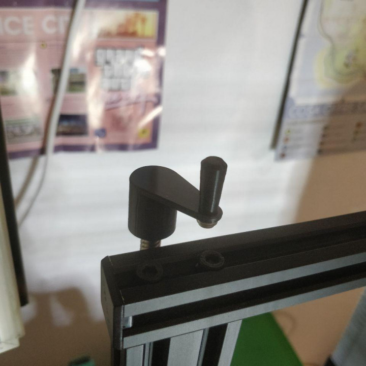 3D Printable Crank for Z Axis Rod - Ender 3 by Luca Pangaro