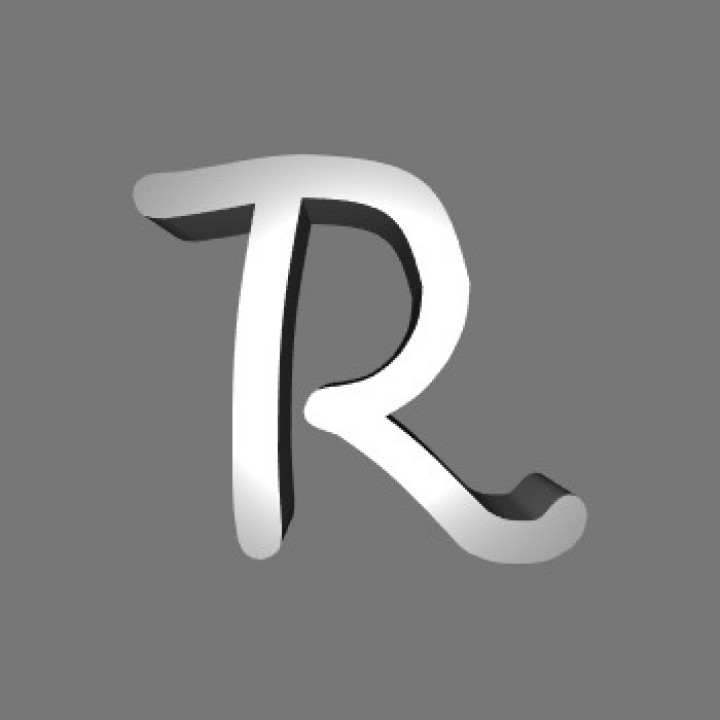 3D Printable R by Clement C.