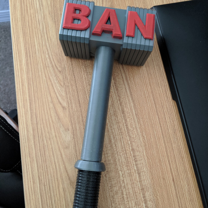 3D Printable Ban Hammer by Coltron
