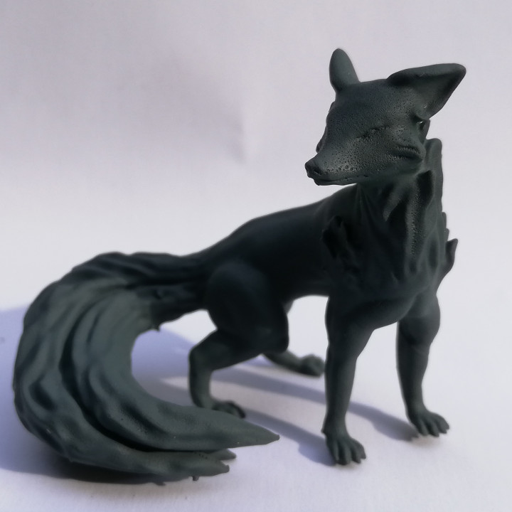 3D Printable Mystic Three Tail Fox Miniature by Juhász Gergely