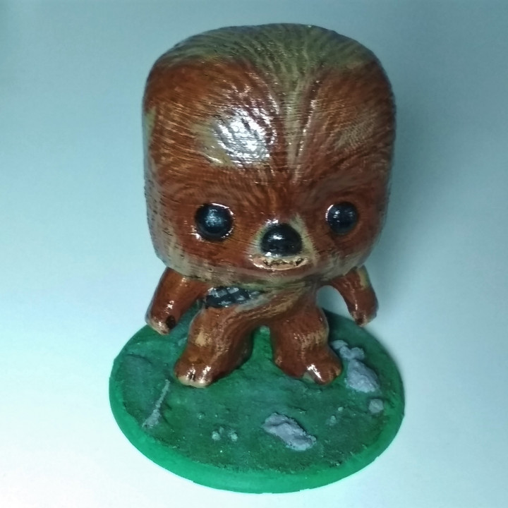 3D Printable Chewbacca BobbleHead PLA spring by medyk3D