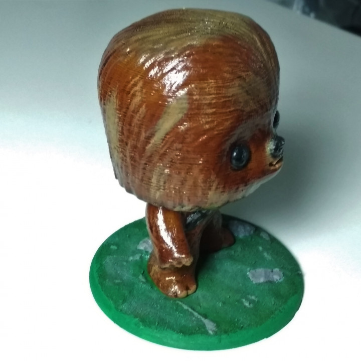 3D Printable Chewbacca BobbleHead PLA spring by medyk3D