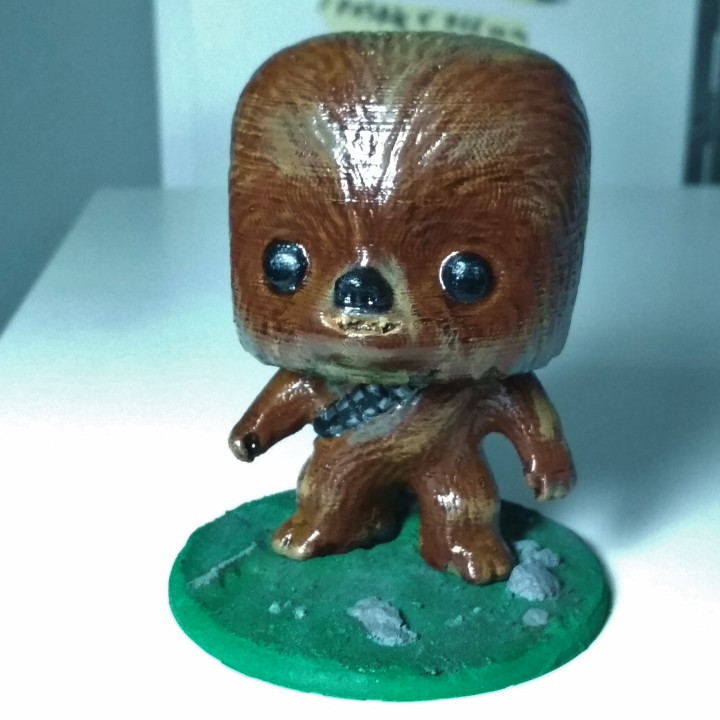 3D Printable Chewbacca BobbleHead PLA spring by medyk3D