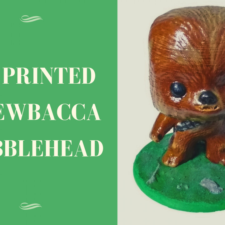 3D Printable Chewbacca BobbleHead PLA spring by medyk3D