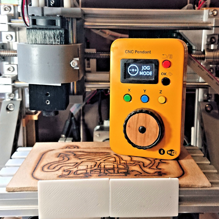 3D Printable GRBL CNC Pendant with Bluetooth by Andrew Thomas