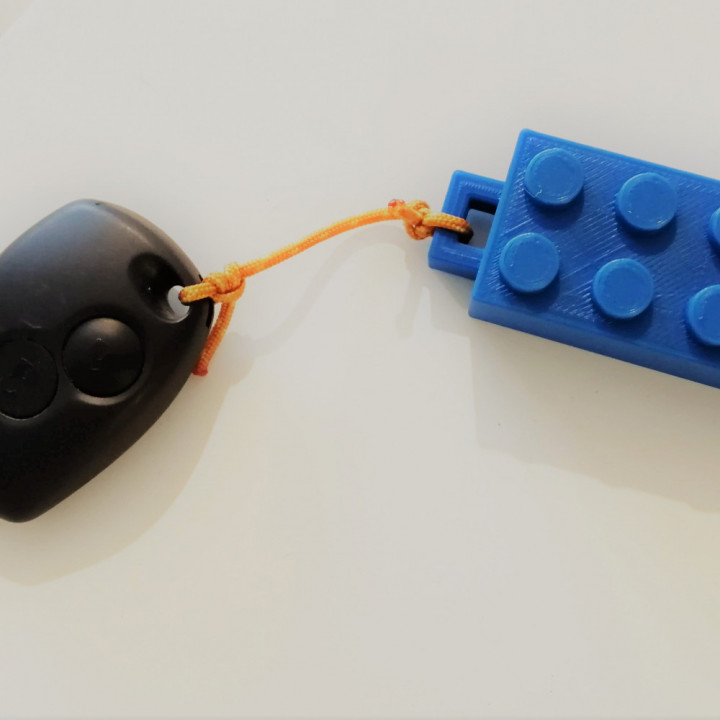 3D Printable Lego key ring by Rémi