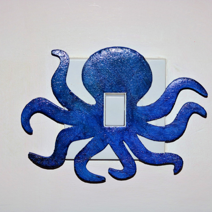 3D Printable Octopus light switch cover by B Murphy