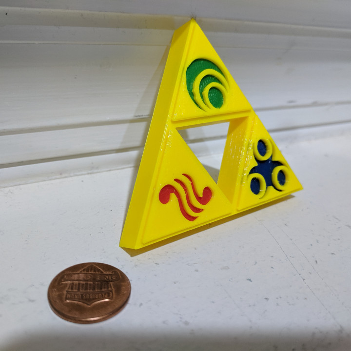 3D Printable Triforce - Attack of the Multimaterial by Ellswor