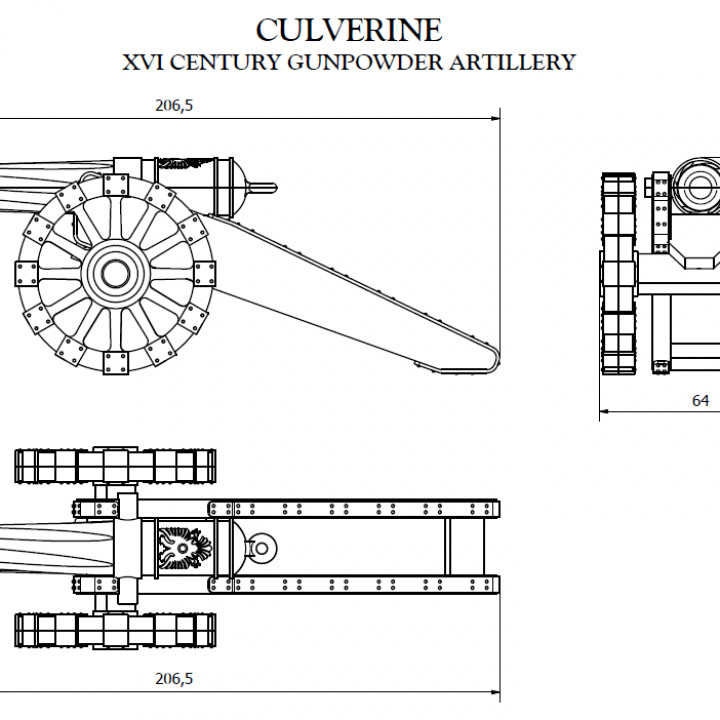 3D Printable XVI - XVII CENTURY CULVERINE by Alex MEnchaca