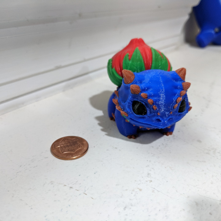 3D Printable Bulbasaur - realistic Multimaterial by Ellswor