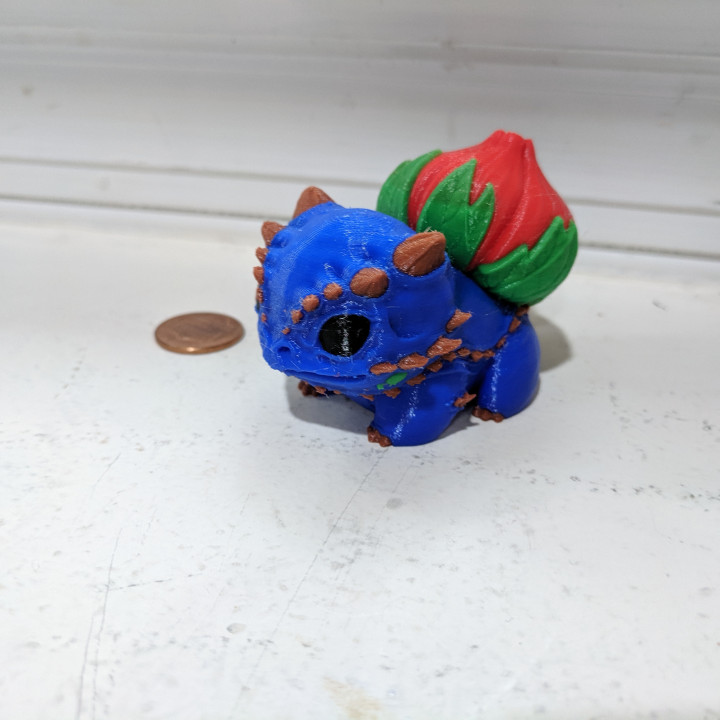 3D Printable Bulbasaur - realistic Multimaterial by Ellswor