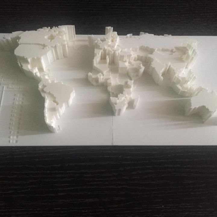 3D Printable world map based on good countries index (2017) by Ali Namazi
