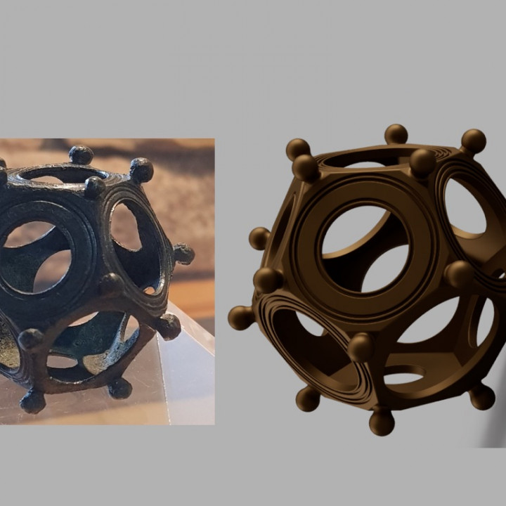3D Printable Roman Dedocahedron by Marco3D