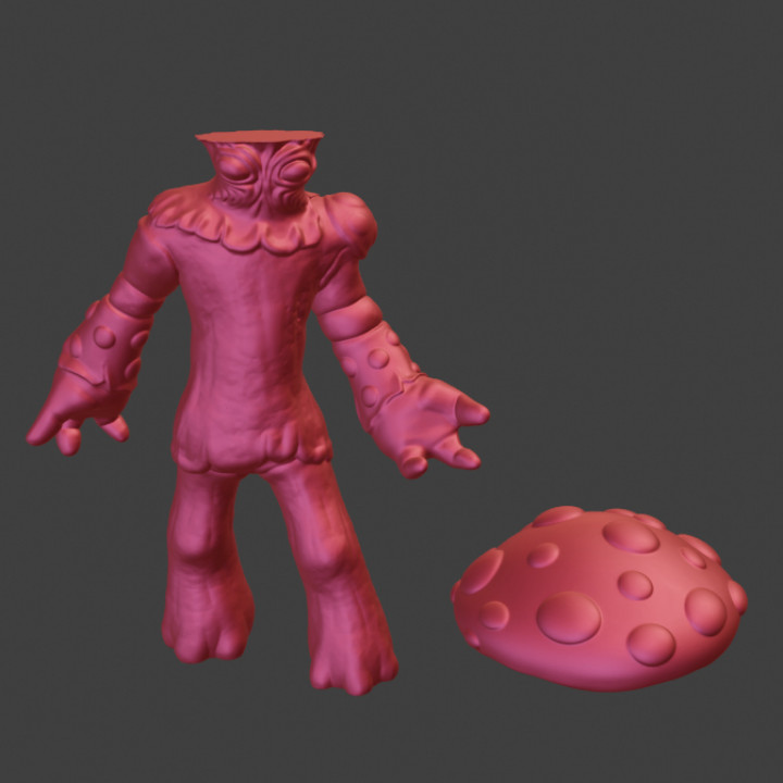 3D Printable Myconids / Mushroom men by Clay Rade