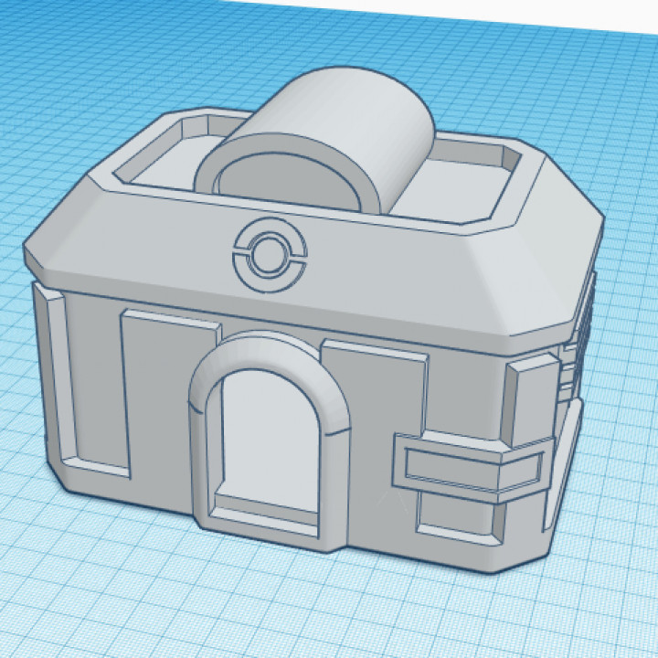 3D Printable Pokemon - Poke Center by Richard Fletcher