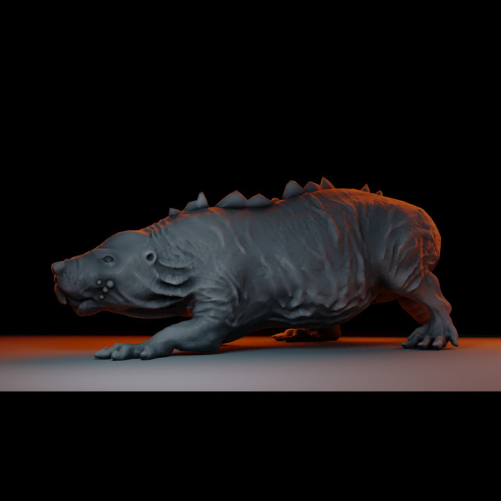 3D Printable Maggie the Monstrous Mole-Rat Tabletop Miniature (02) by ...