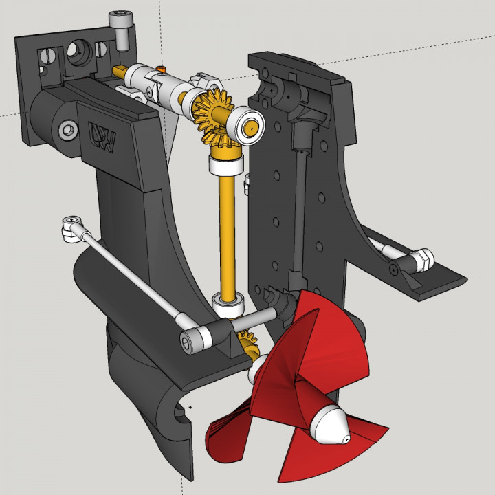 3D Printable Sterndrive / Z-Antrieb by Tissay
