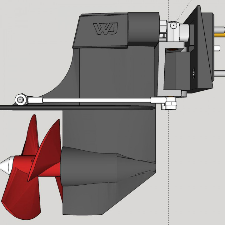 3D Printable Sterndrive / Z-Antrieb by Tissay