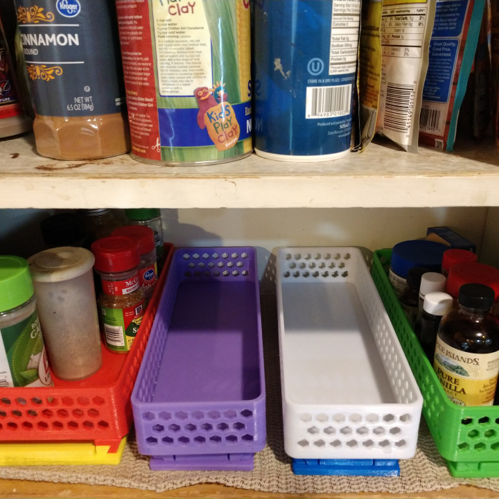 3D Printable Sliding Spice Rack 100mm wide by Jon Bourgeois