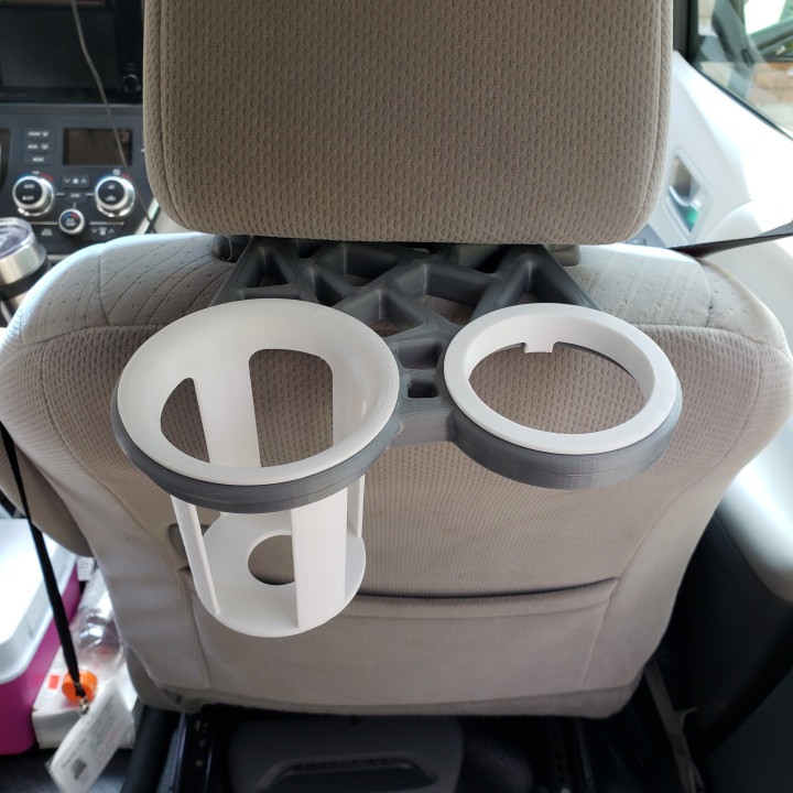 3D Printable Seatback cup thermos holder (fits Toyota Sienna) by Bharat ...