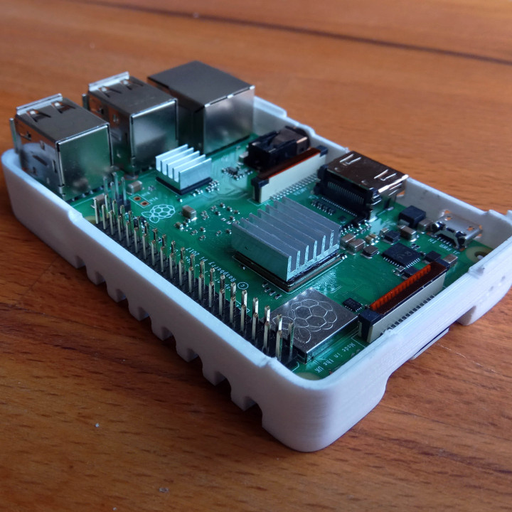 3D Printable Raspberry 3 (B, B+) case with optional 30/40mm fan mount ...